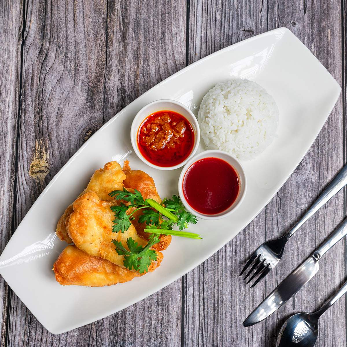 DEEP FRIED BREADED CHICKEN – Rice & Noodles